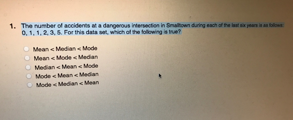 Solved The number of accidents at a dangerous intersection | Chegg.com