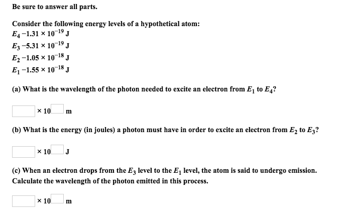 Solved Be Sure To Answer All Parts Consider The Following