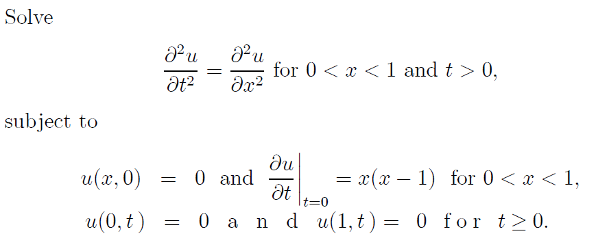 Solved Solve partial differential^2 u/partial differential | Chegg.com