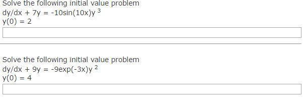 Solved Solve the following initial value problem dy/dx + 7y | Chegg.com