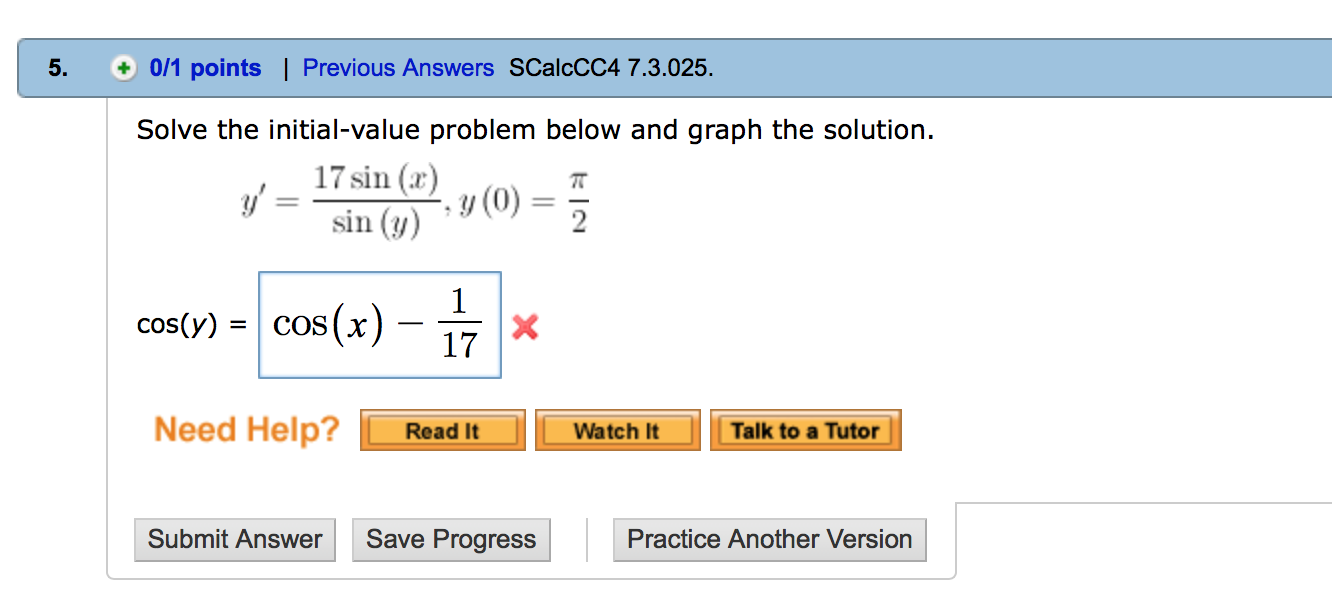 Solved Solve The Initial Value Problem Below And Graph The 