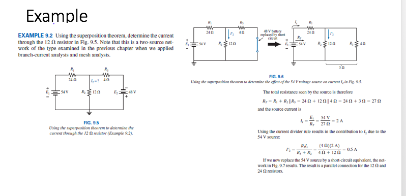 Solved Using the superposition theorem, determine the | Chegg.com
