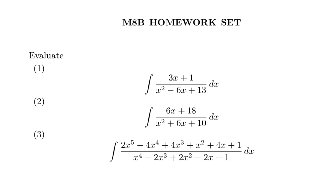Solved M8B HOMEWORK SET Evaluat | Chegg.com