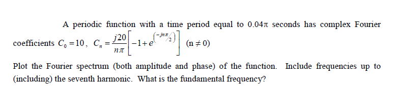 Solved A periodic function with a time period equal to 0.04 | Chegg.com