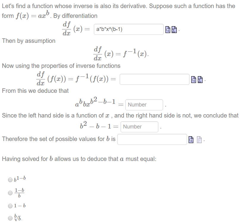 Solved Let's find a function whose inverse is also its | Chegg.com