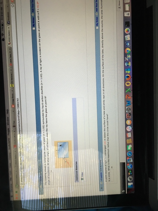 Solved The drawing shows a rectangular block of glass (n = | Chegg.com
