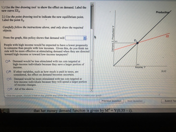 Solved Use The Line Drawing Tool To Show The Effect On 