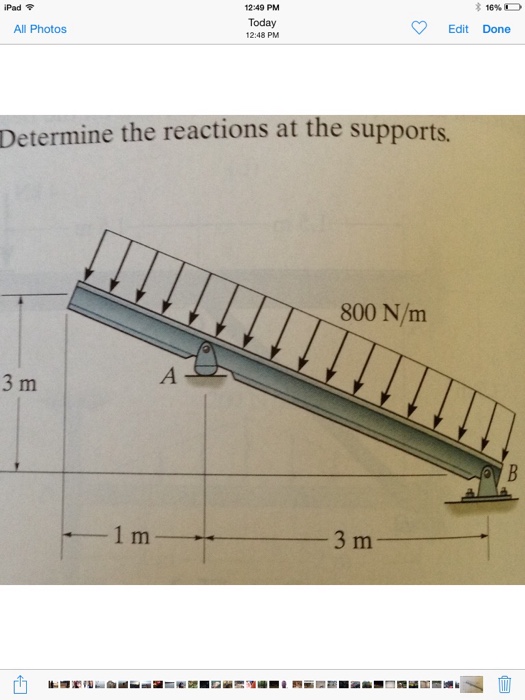 Solved Determine the reactions at the supports. | Chegg.com