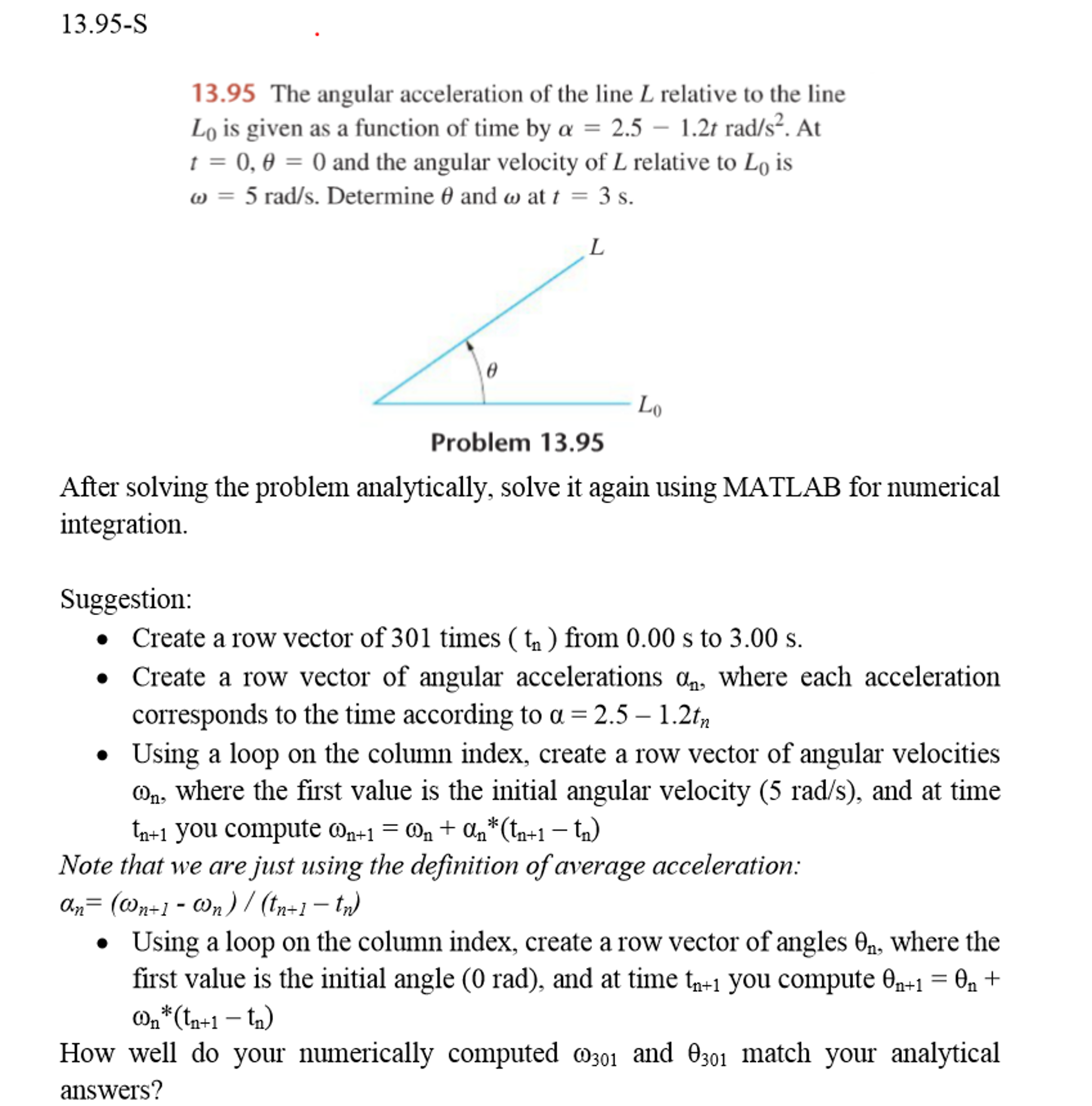 Solved The angular acceleration of the line L relative to | Chegg.com