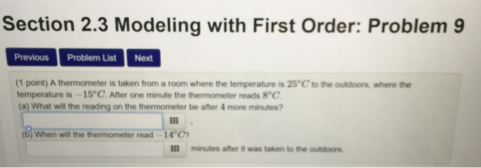 Solved Section 2 3 Modeling With First Order Problem 9 1
