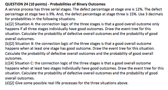 Solved QUESTION 24 (10 points) Probabilities of Binary | Chegg.com