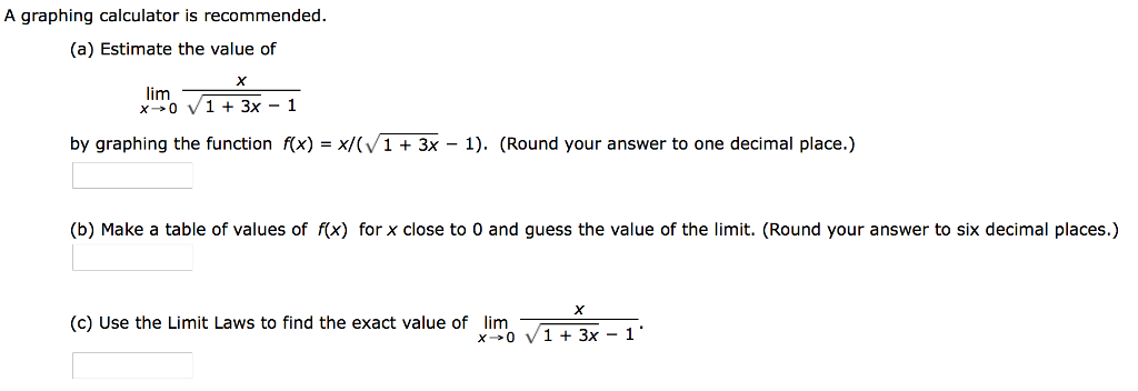 Solved A graphing calculator is recommended (a) Estimate the | Chegg.com