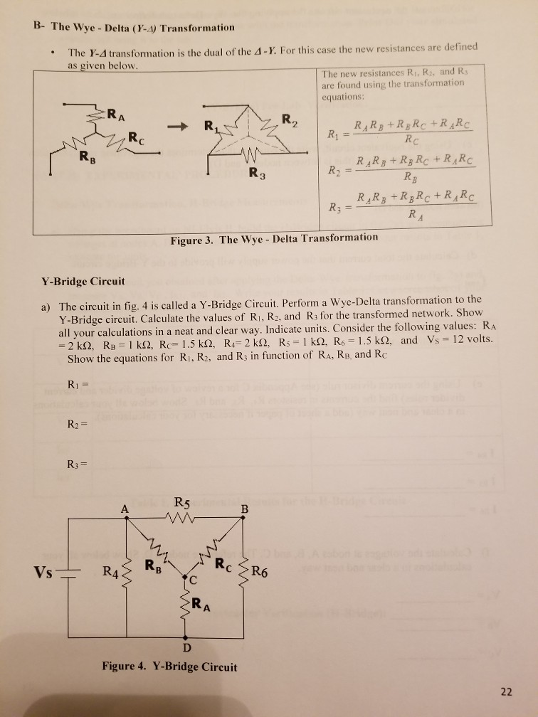 Solved Name: Date: Experiment 3. Delta-Wye Transformation | Chegg.com