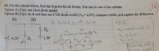 Solved For the circuit below, find the Q-point for all | Chegg.com