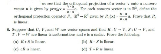 Orthogonal Vector Projection Formula