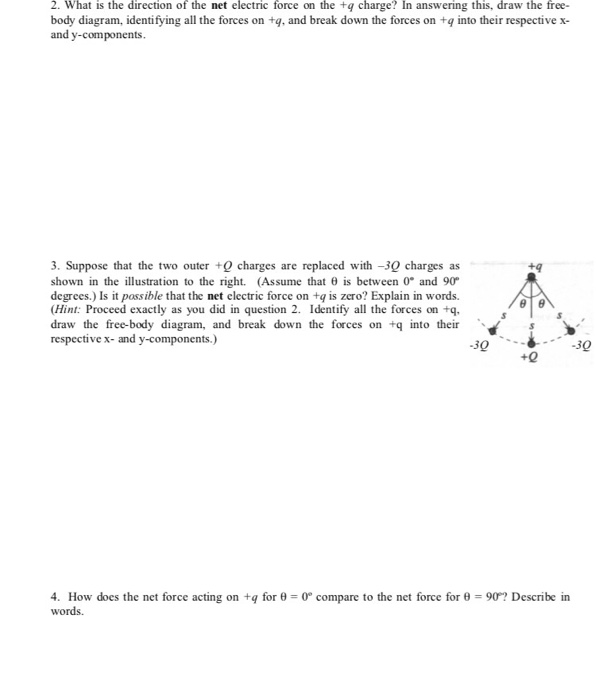 Solved What is the direction of the net electric force on | Chegg.com