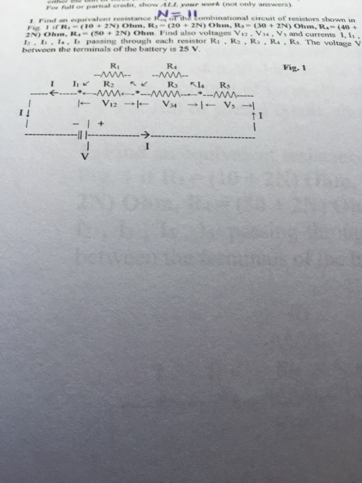 Solved Find an equivalent resistance R of the combinational | Chegg.com