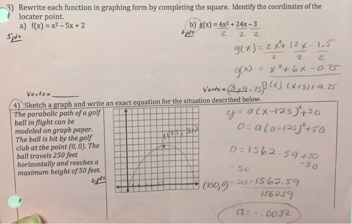 Solved For each of the following parabolas, describe the | Chegg.com