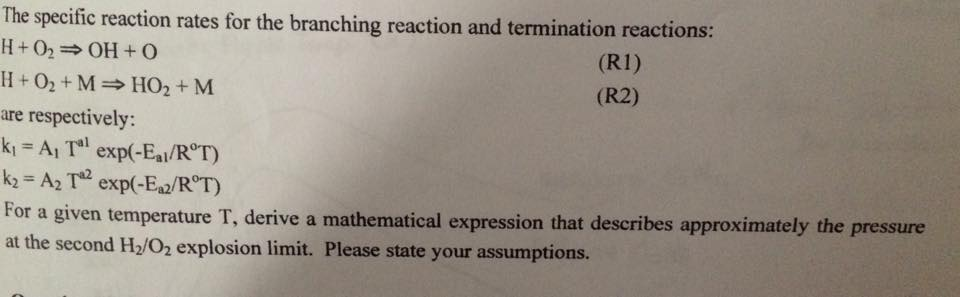 Solved This is an advanced Physics in Combustion Physics. | Chegg.com