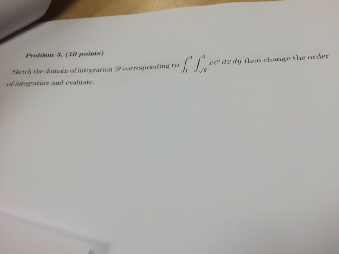 Solved Sketch the domain of integration D corresponding to | Chegg.com
