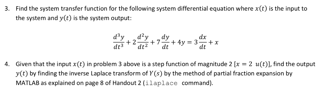 Solved Find the system transfer function for the following | Chegg.com