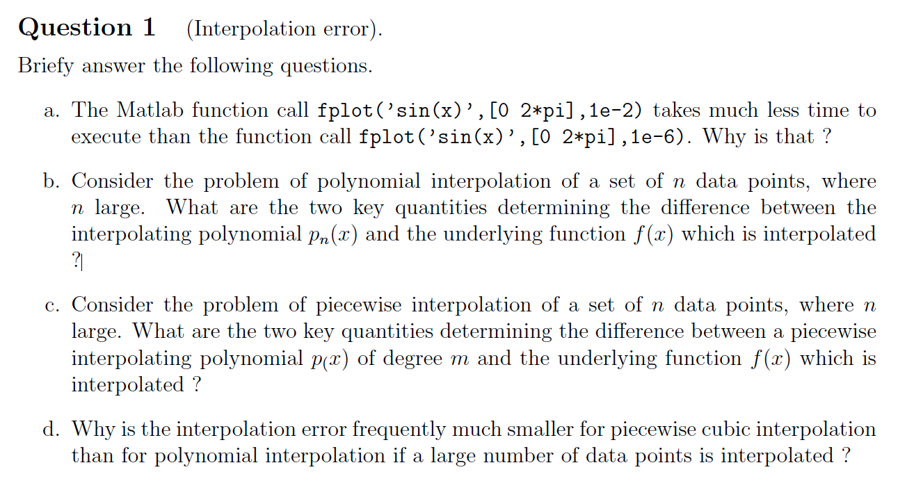 Briefy answer the following questions. The Matlab | Chegg.com