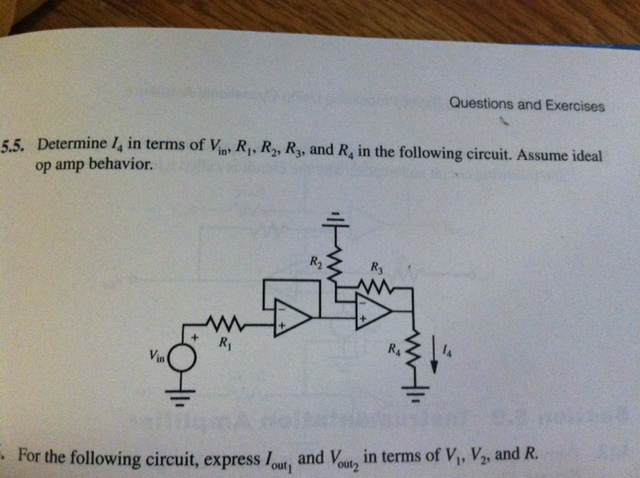 Solved Determine I4 in terms of v(in), R1, R2, R3 and R4 in | Chegg.com