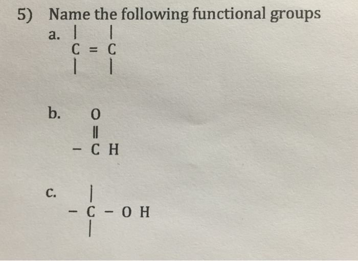 Solved: Name The Following Functional Groups | Chegg.com