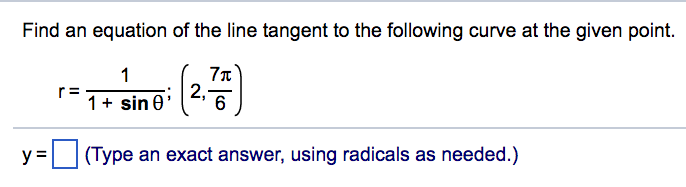 Solved Find an equation of the line tangent to the following | Chegg.com