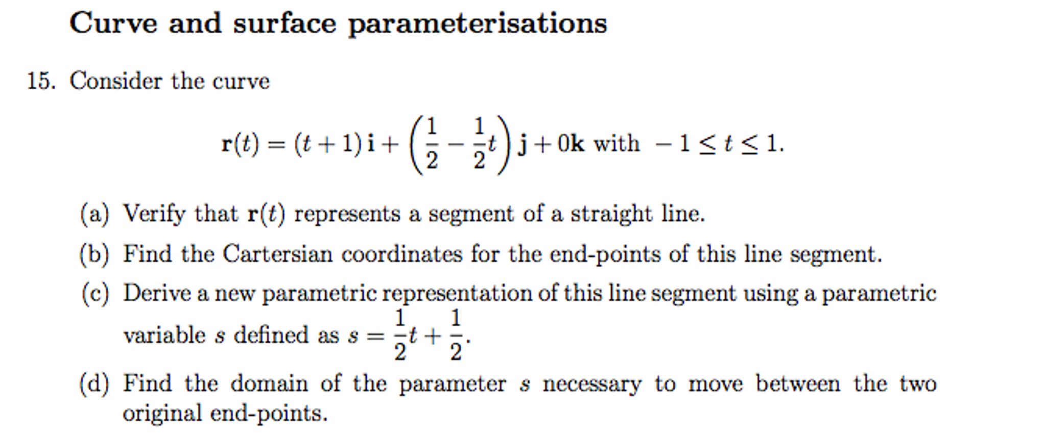 Solved Consider the curve r(t) = (t + 1) i + (1/2 - 1/2 t) j | Chegg.com