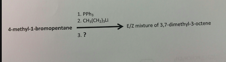 Solved 1. PPh 2. CH3(CH2)3 Li E/Z mixture of | Chegg.com