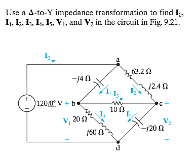 Solved Delta to Wye circuit problem. Please help by drawing | Chegg.com