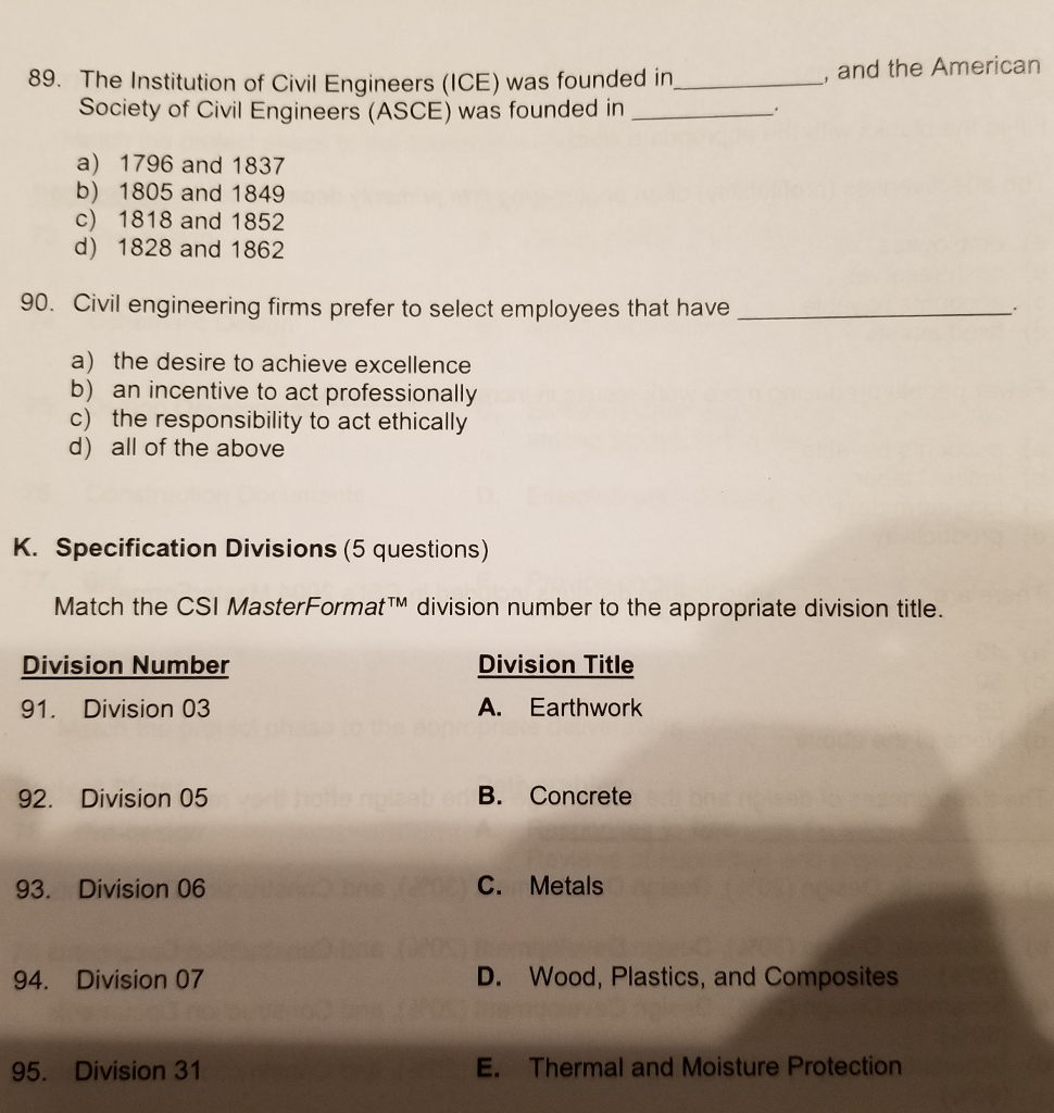Solved The Institution of Civil Engineers (ICE) was founded | Chegg.com