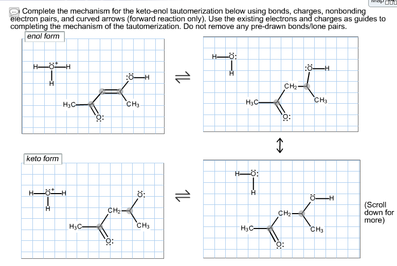 Solved Complete the mechanism for the keto-enol | Chegg.com
