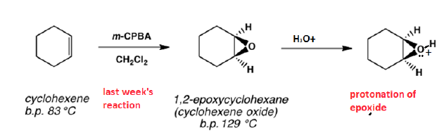 Solved m-CPBA 0 CH2Cl2 ast week's protonation of epoxide | Chegg.com