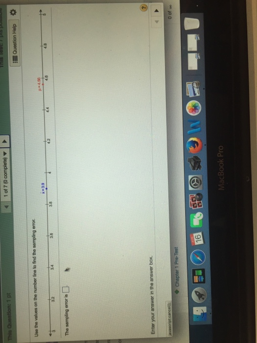 Solved Use The Values On The Number Line To Find The 