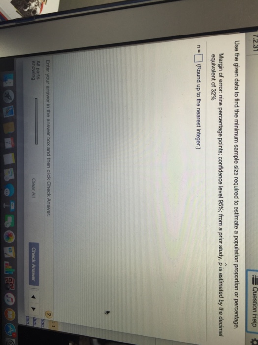 Solved Use the given data to find the minimum sample size | Chegg.com
