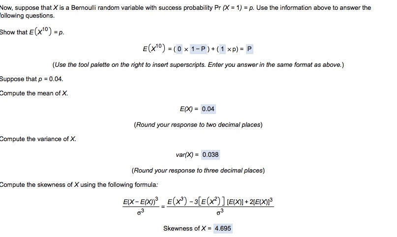 Solved Observe that for a random variable Y that takes on | Chegg.com
