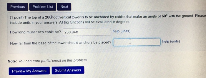 Solved HW 10: Problem 8 Previous Problem List Next (1 point) | Chegg.com