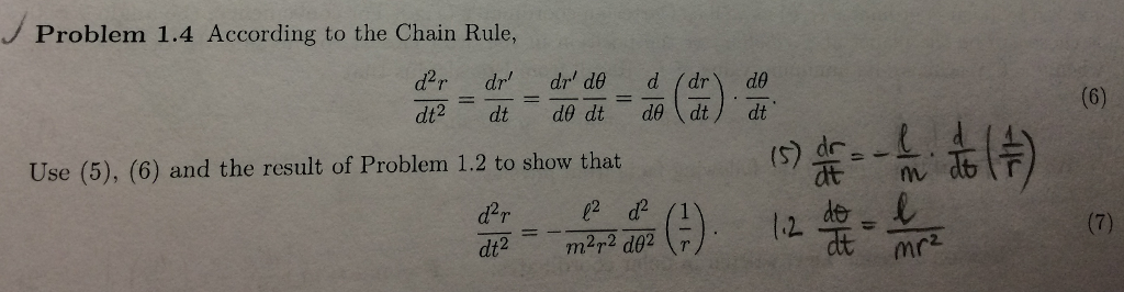 Solved According to the Chain Rule, d^2 r/dt^2 = dr'/dt = | Chegg.com