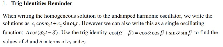 Solved l. Trig Identities Reminder When writing the | Chegg.com