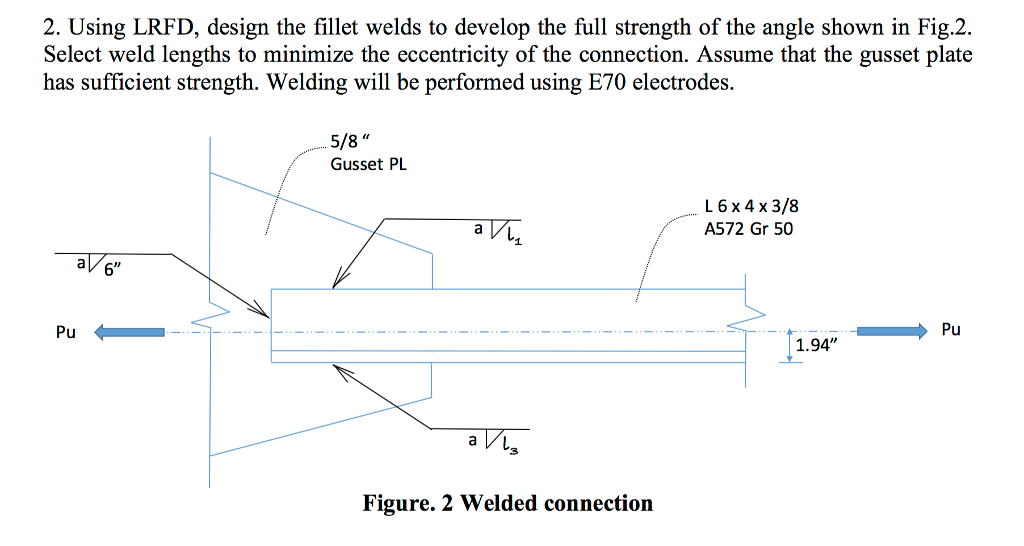 Using LRFD, design the fillet welds to develop the | Chegg.com