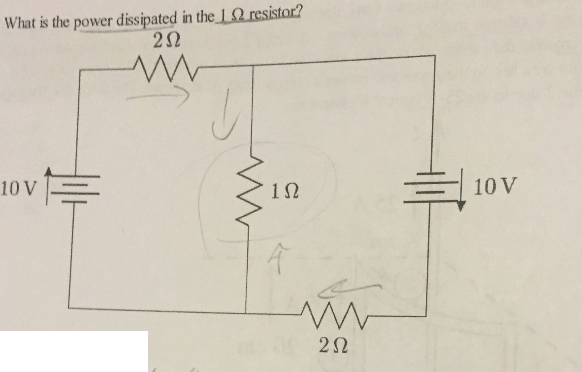 Solved What is tin; power dissipated in the 1 Ohm resistor? | Chegg.com