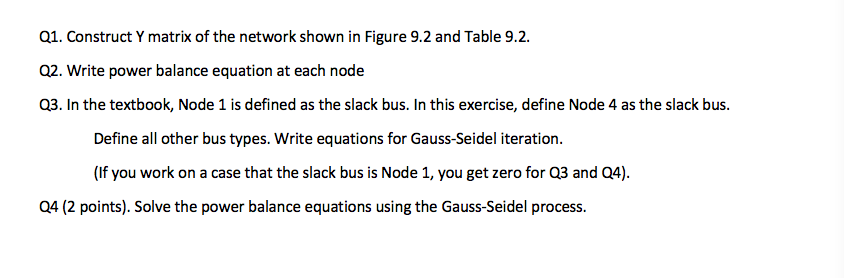 Solved 01. Construct Y matrix of the network shown in Figure | Chegg.com