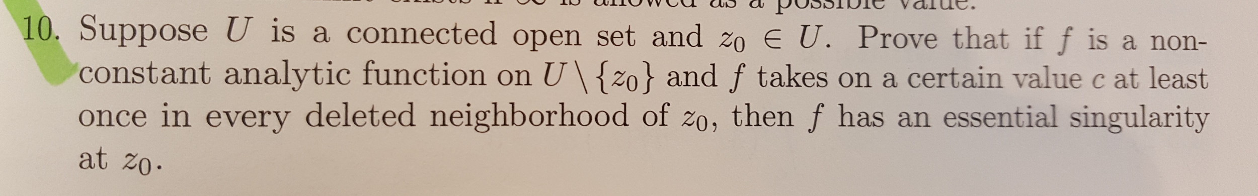 Solved Suppose U is a connected open set and z_0 U. Prove | Chegg.com