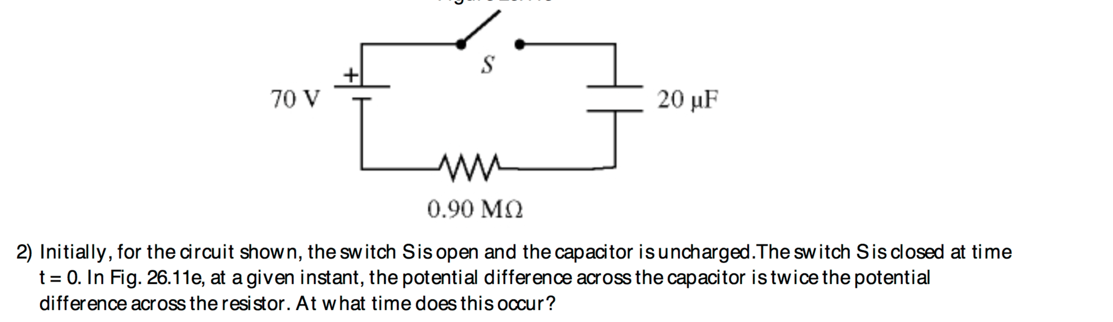 Solved Initially, for the circuit shown, the switch Sis open | Chegg.com