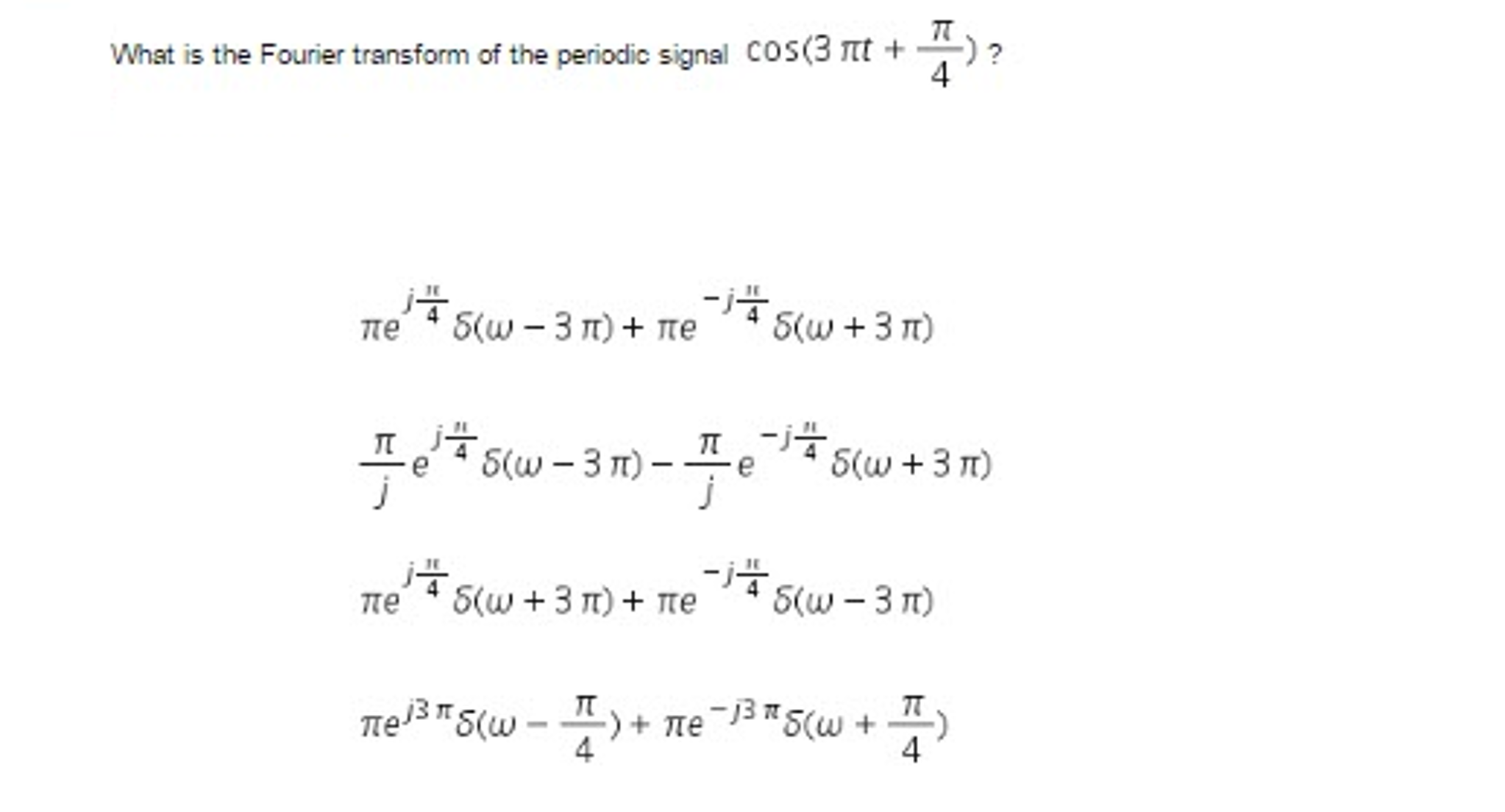 Solved What is the Fourier transform of the periodic signal | Chegg.com