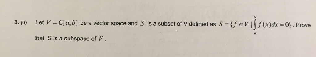 Solved Help with subspaces (Linear Algebra)? Not even sure | Chegg.com