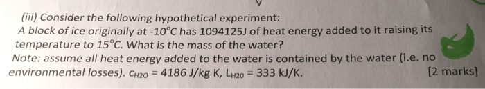 Solved Consider the following hypothetical experiment: A | Chegg.com