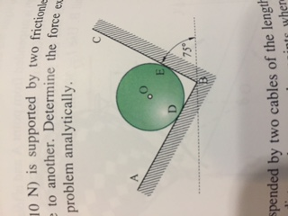 Solved Disc O (weight 10N) is supported by two frictionless | Chegg.com